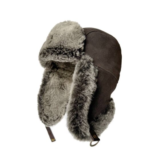 Lukkizara | Accessories | Real Shearling Sheepskin Leather Trapper Hat ...